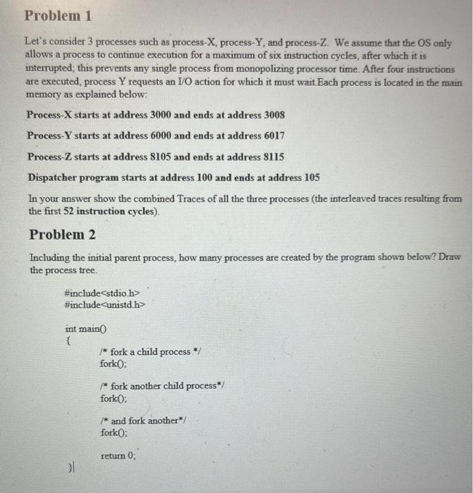 Solved Let's consider 3 processes such as process- X, | Chegg.com