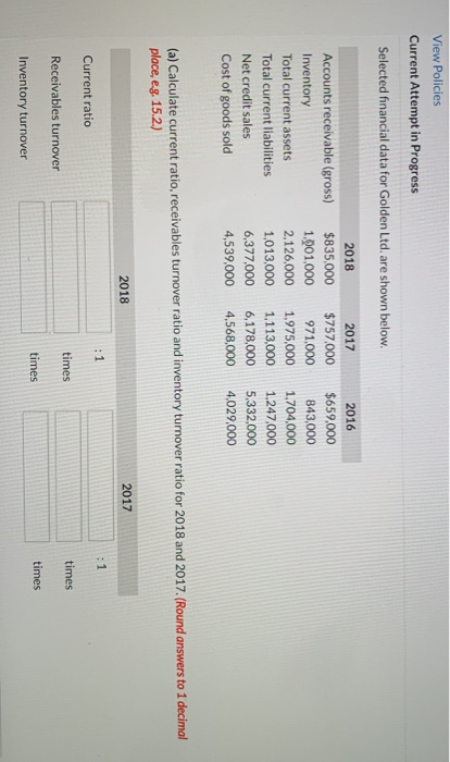Solved View Policies Current Attempt in Progress Selected | Chegg.com