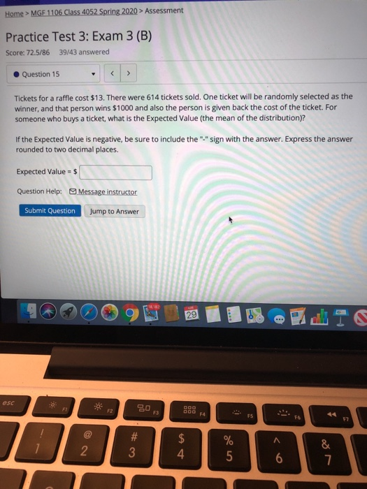 Solved Home > MGF 1106 Class 4052 Spring 2020 > Assessment | Chegg.com