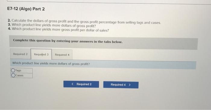 Solved Required information E7-12 (Algo) Using FIFO for | Chegg.com