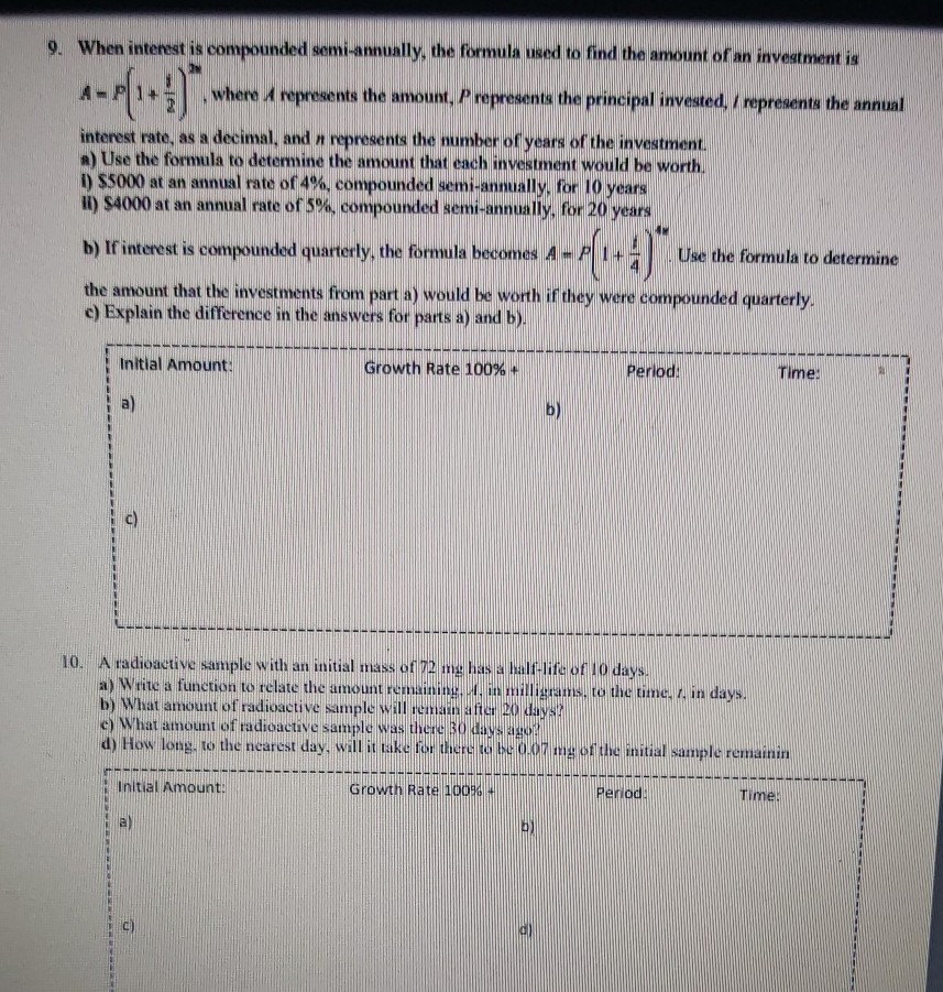Solved 9. When interest is compounded semi-annually, the | Chegg.com