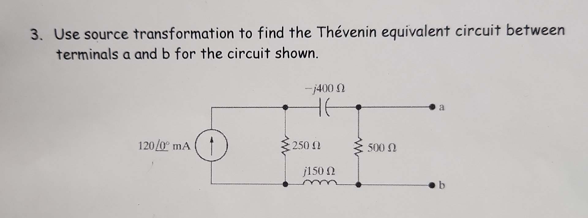 Solved Use source transformation to find the Thévenin | Chegg.com