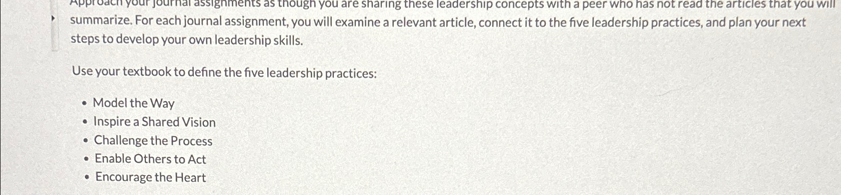 Solved Approden your journal assignments as though you are | Chegg.com