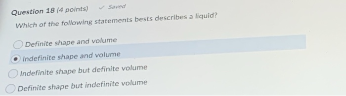 Solved Saved Question 18 (4 points) Which of the following | Chegg.com