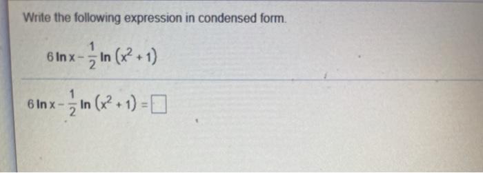 Solved Write the following expression in condensed form. 6 | Chegg.com