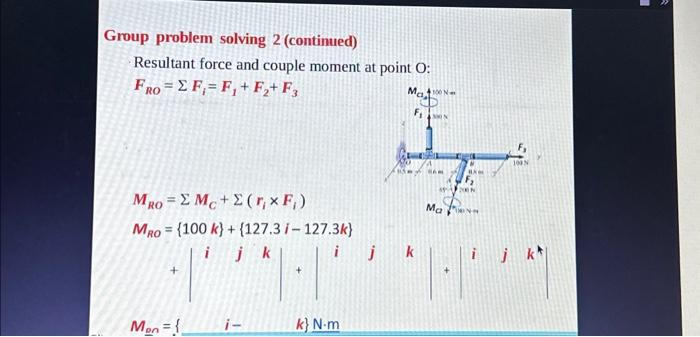 Solved Group problem solving 2 Given: Forces and couple | Chegg.com