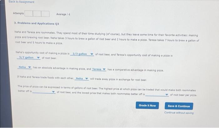 Solved Back to Assignment Attempts Average 4 3. Problems and | Chegg.com