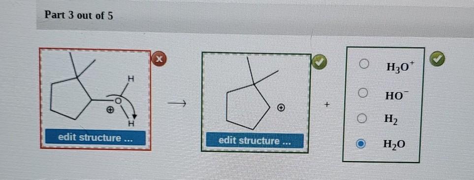 Solved Part 3 out of 5 H30* HOT H2 H edit structure ... edit | Chegg.com