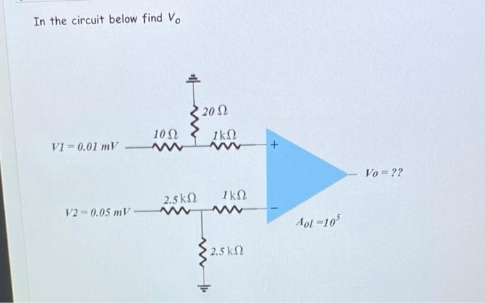 Solved In the circuit below find V0 | Chegg.com