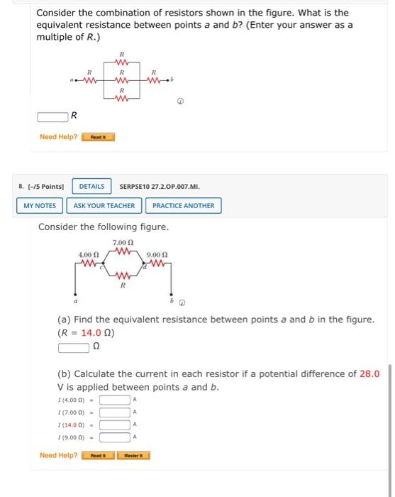 Solved Consider the combination of resistors shown in the | Chegg.com