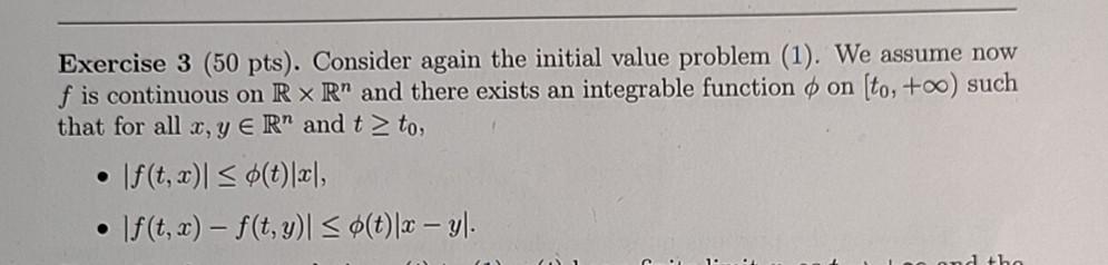 Exercise 3(50pts). Consider again the initial value | Chegg.com Exercise 3(50pts). Consider again the initial value | Chegg.com