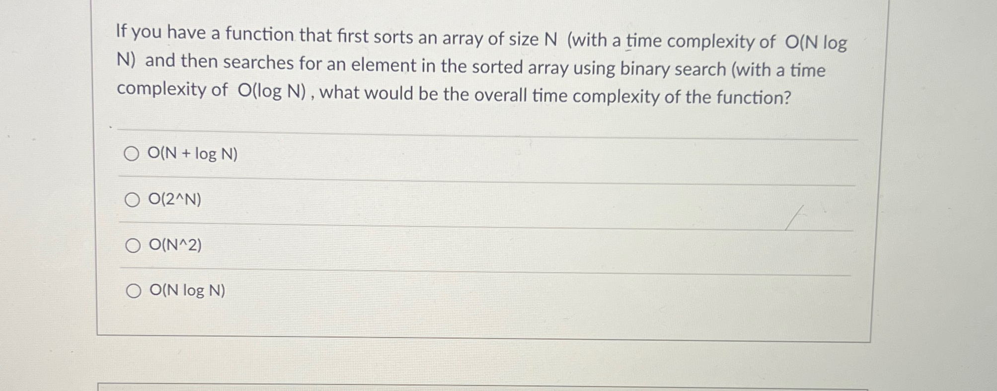 Solved If you have a function that first sorts an array of | Chegg.com Solved If you have a function that first sorts an array of | Chegg.com