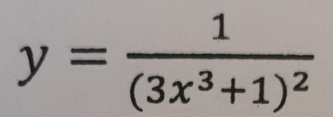 Solved y=(3x3+1)21 | Chegg.com