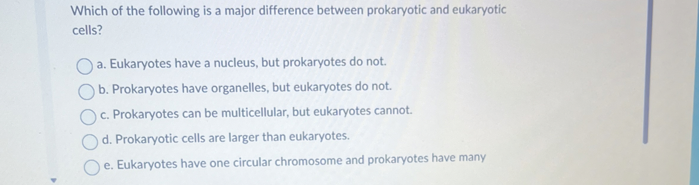 Solved Which of the following is a major difference between | Chegg.com