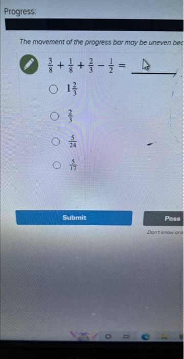 Solved The movement of the progress bar may be uneven bec | Chegg.com
