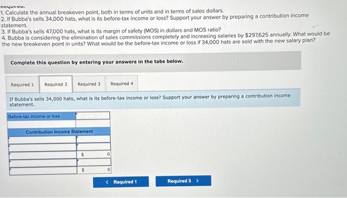 Solved Calculate the annual breakeven point, both in terms | Chegg.com