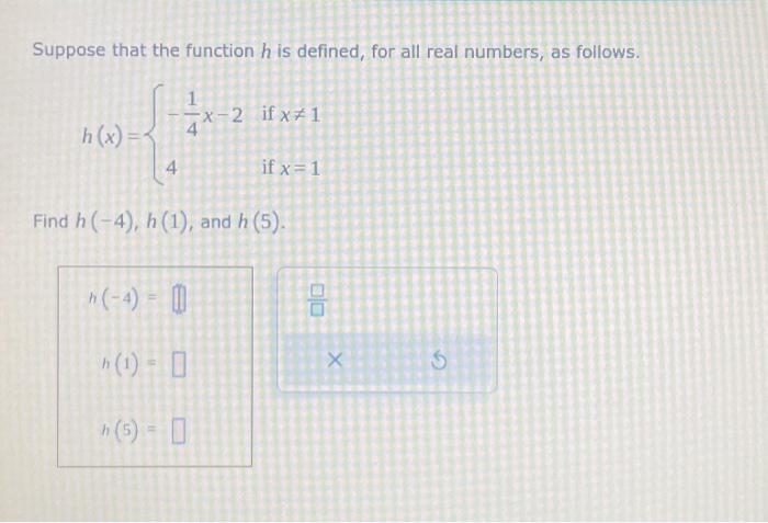Solved Suppose that the function h is defined, for all real | Chegg.com