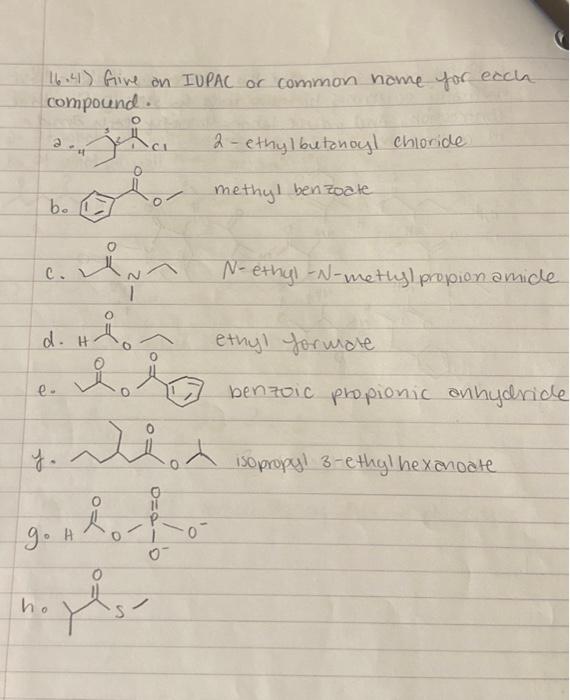 Solved Give an IUPAC or common name for each compound I just | Chegg.com