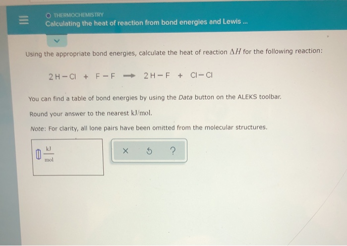 Solved OTHERMOCHEMISTRY Calculating the heat of reaction | Chegg.com