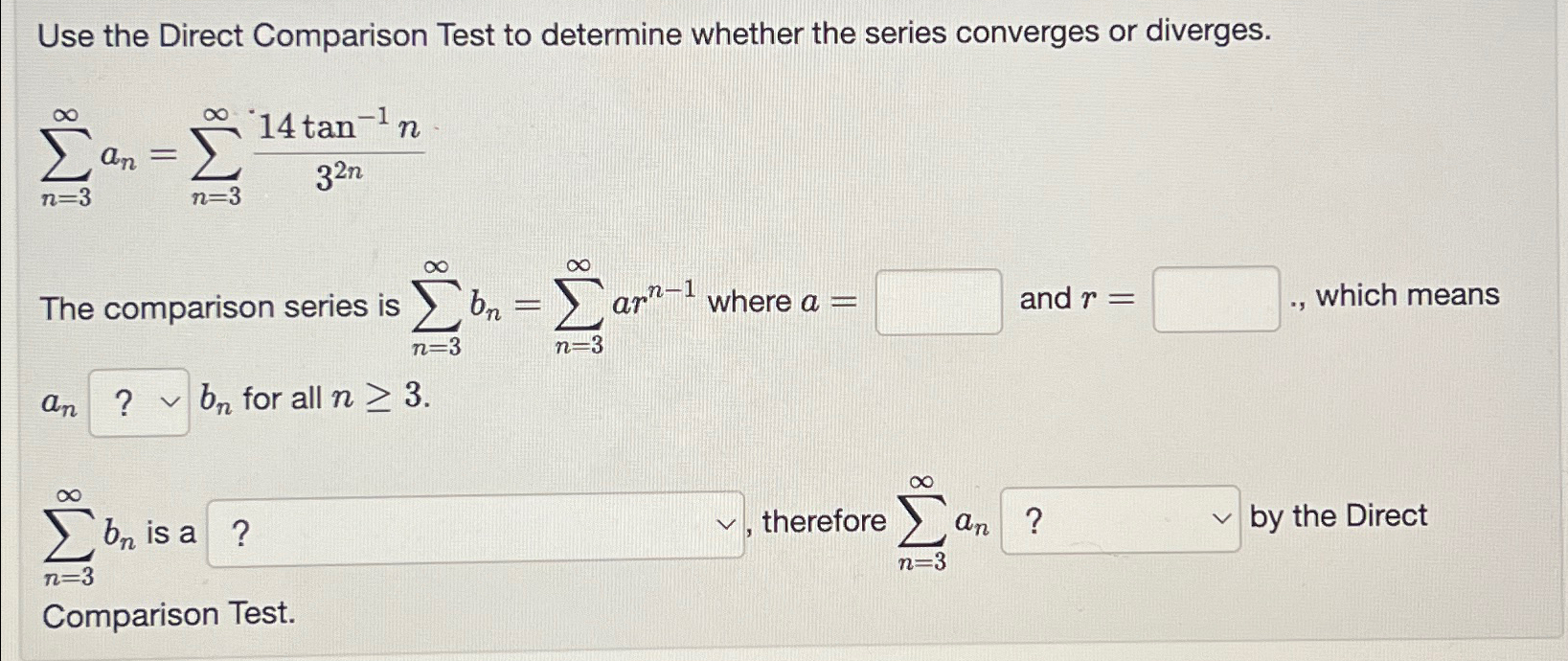 Use the Direct Comparison Test to determine whether | Chegg.com