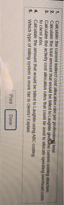 Solved 1. Calculate the current indirect cost allocation | Chegg.com