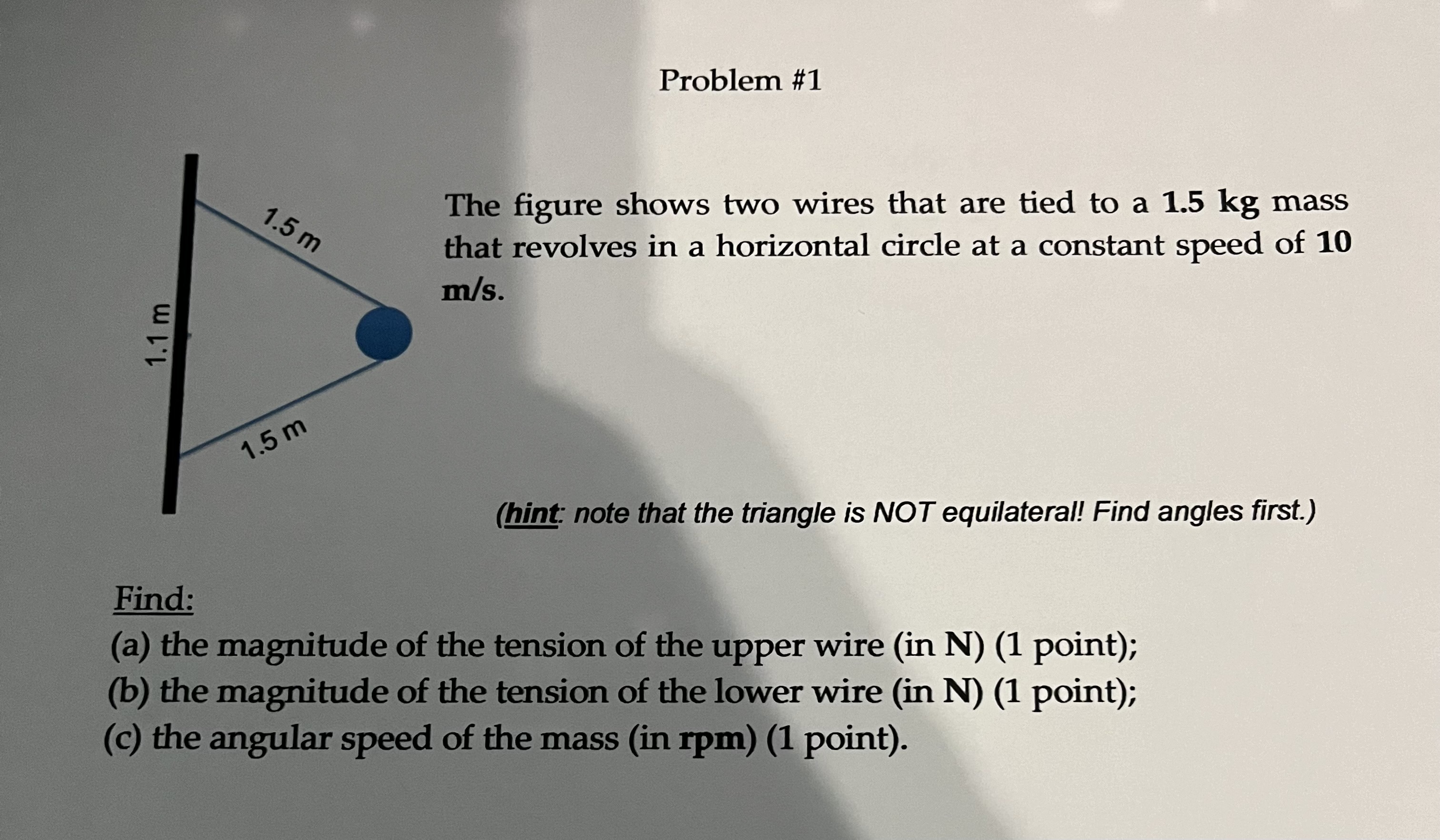 Solved Problem #1The figure shows two wires that are tied to | Chegg.com