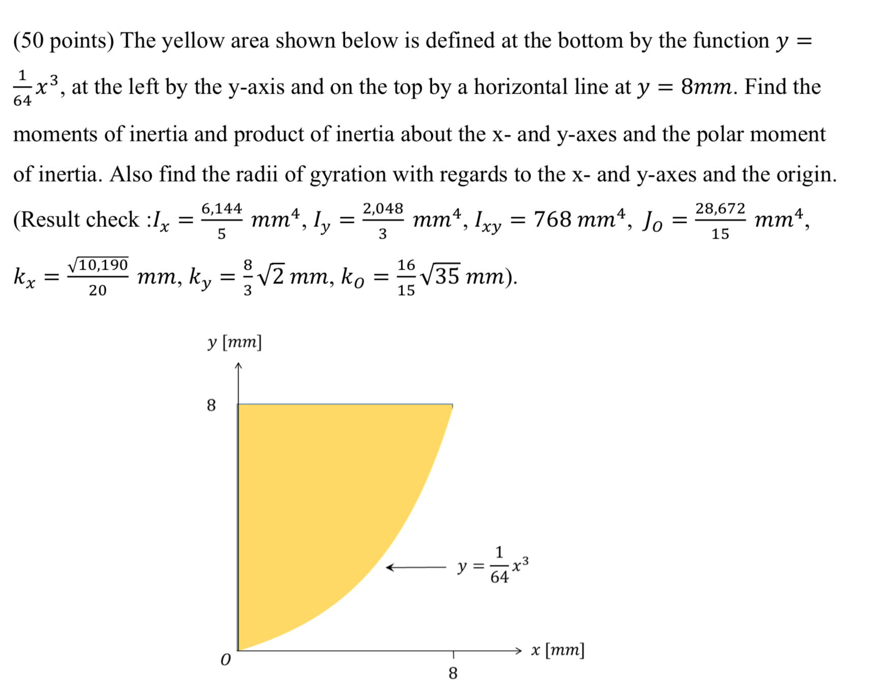 Solved (50 ﻿points) ﻿The yellow area shown below is defined | Chegg.com