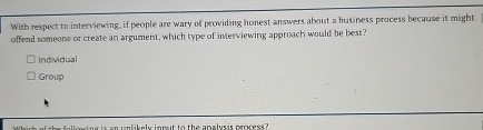 Solved With respect to interviewing, if people are wary of | Chegg.com