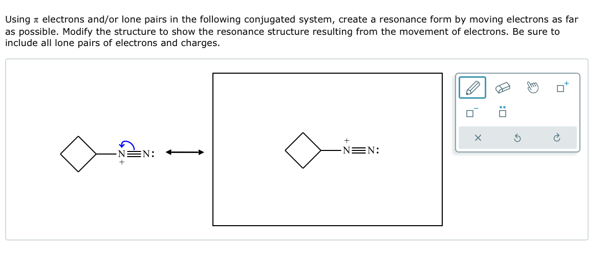 Solved Using π ﻿electrons and/or lone pairs in the following | Chegg.com