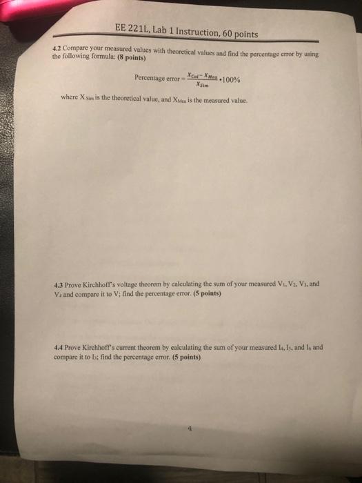 Solved 1. Objective 1.1 To review Kirchhof?' Theorems 1.2 To | Chegg.com