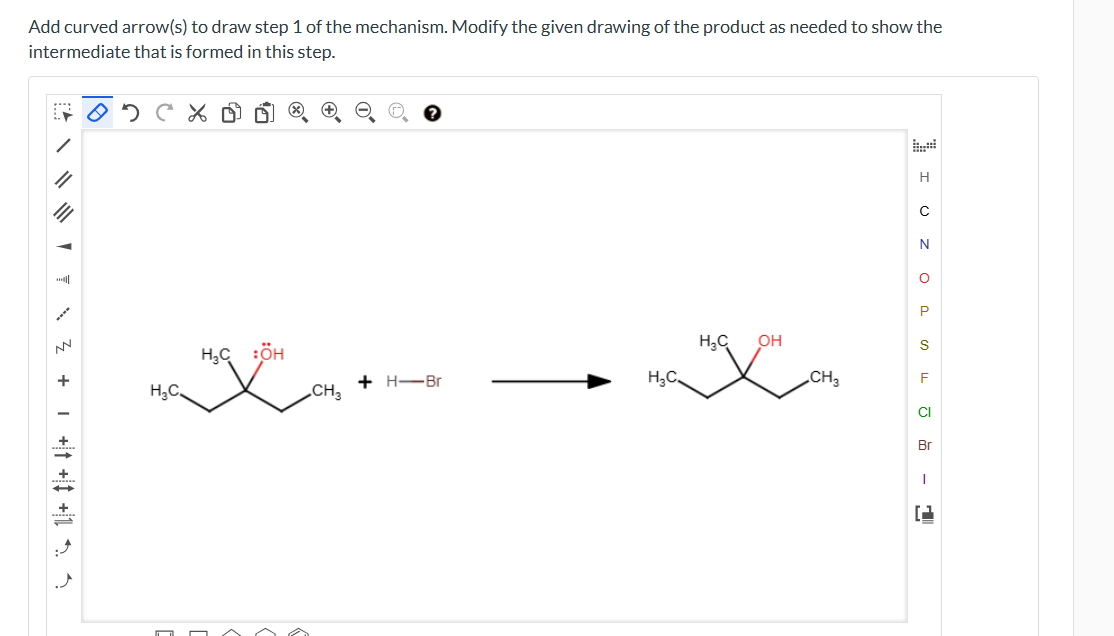 Solved Add curved arrow(s) ﻿to draw step 1 ﻿of the | Chegg.com