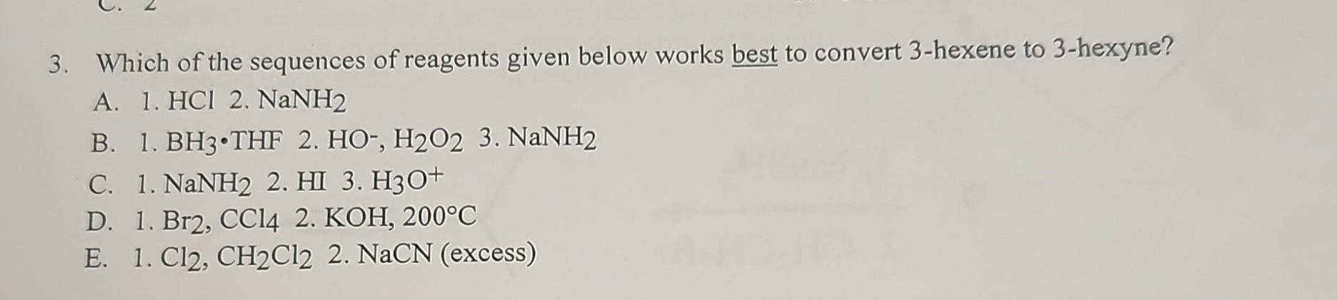 Solved Which of the sequences of reagents given below works | Chegg.com