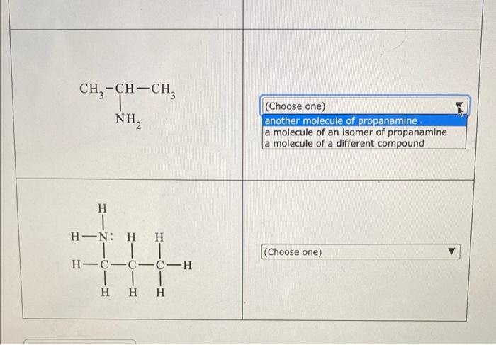 Solved Here is the chemical structure of propanamine: | Chegg.com