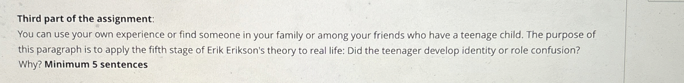 Solved Third part of the assignment:You can use your own | Chegg.com