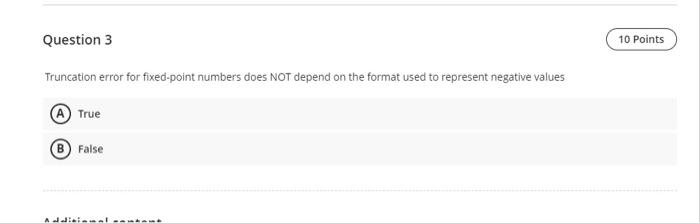 The truncation error occurs when least significant | Chegg.com