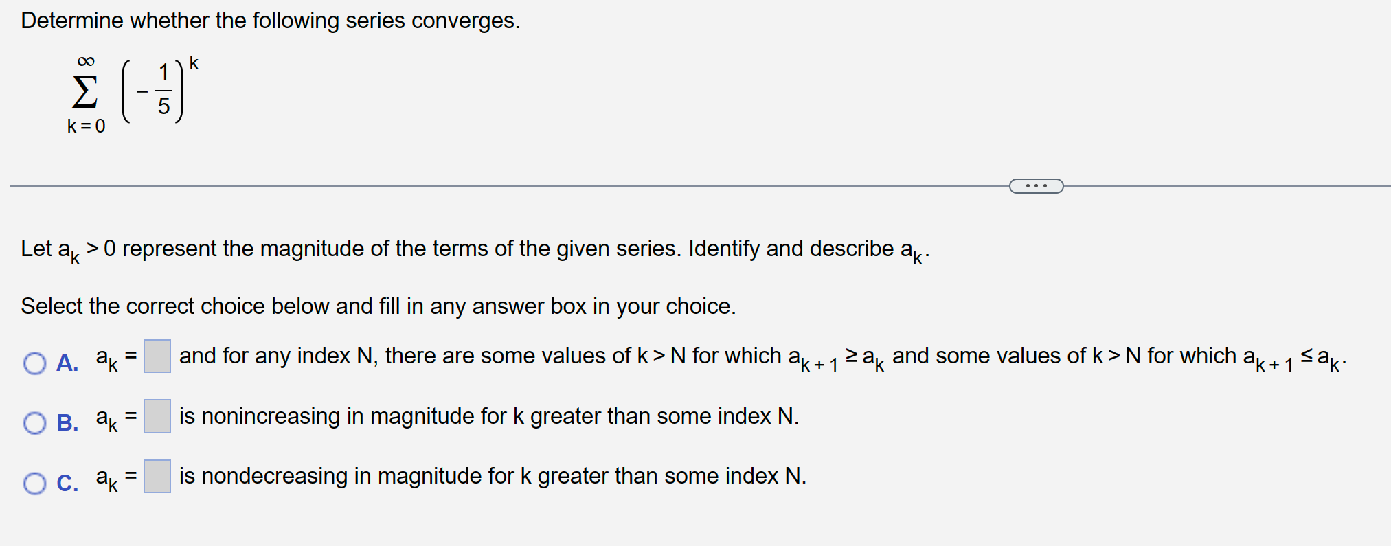 Solved Determine whether the following series | Chegg.com