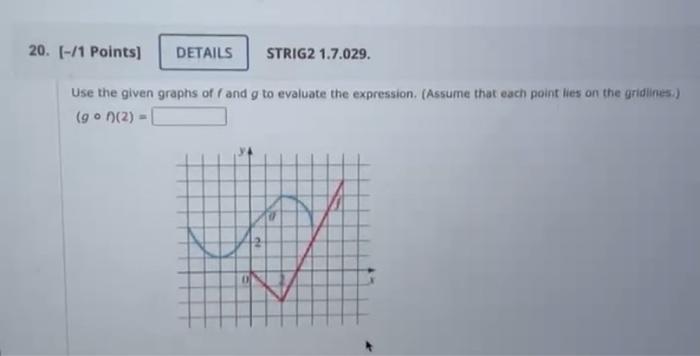 Solved use the given graphs of f and g ti evaluate the | Chegg.com