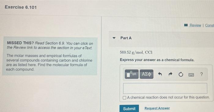 Solved Exercise 6.101 an Review Const Part A MISSED THIS? | Chegg.com Solved Exercise 6.101 an Review Const Part A MISSED THIS? | Chegg.com