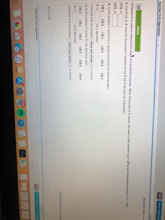 Solved Exercise 19.05 Algorithmic Save Submit Assim Check My | Chegg.com