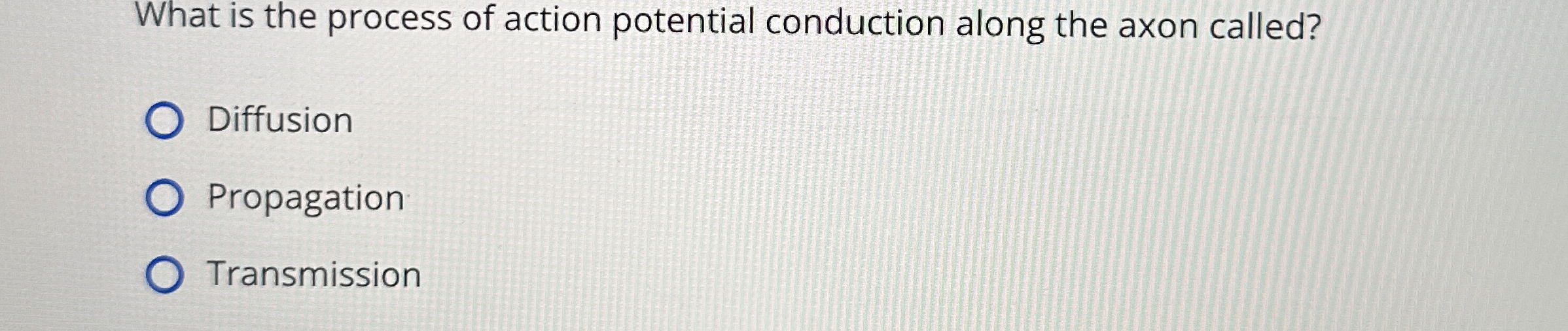 Solved What is the process of action potential conduction | Chegg.com