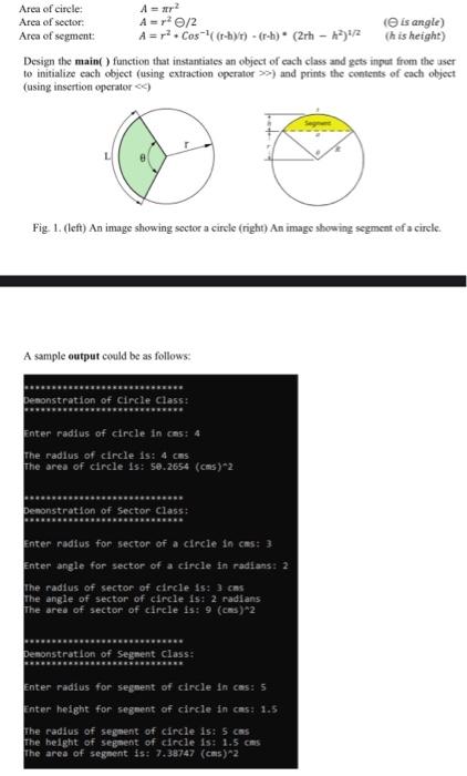Solved Create a Circle class that contains the following | Chegg.com
