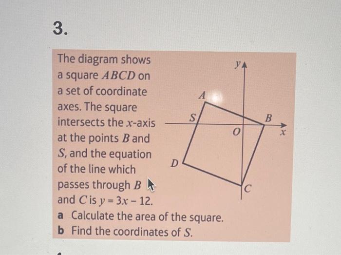 Solved Two vertices of a square ABCD are A(0,4) and C(7,3). | Chegg.com
