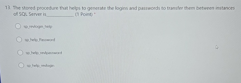 Solved The stored procedure that helps to generate the | Chegg.com