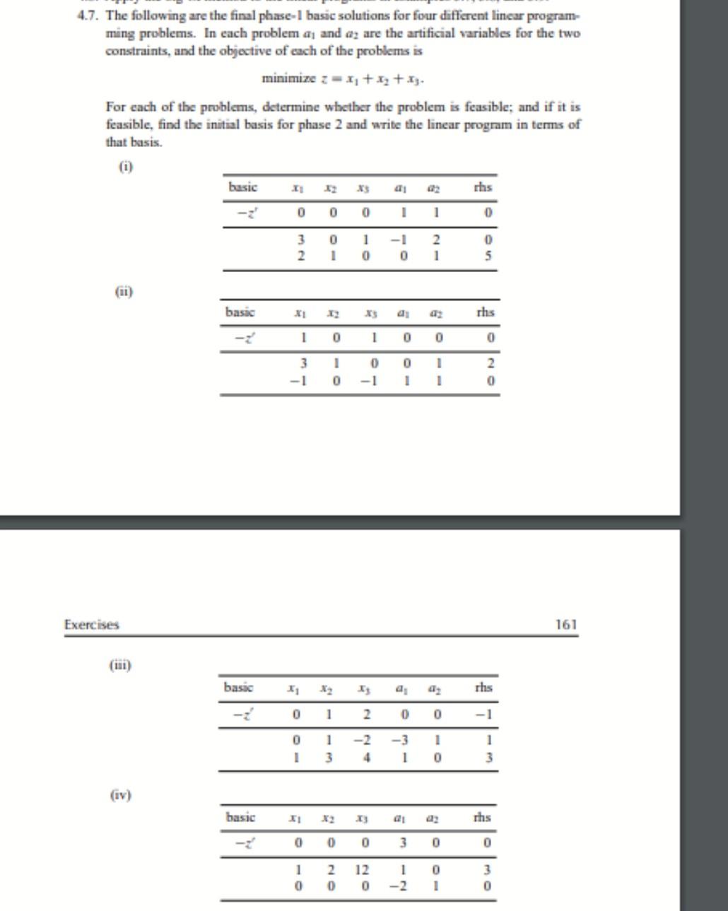 Solved 4.7. The following are the final phase-1 basic | Chegg.com