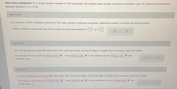 Solved ow many computers? In a simple random sample of 150 | Chegg.com