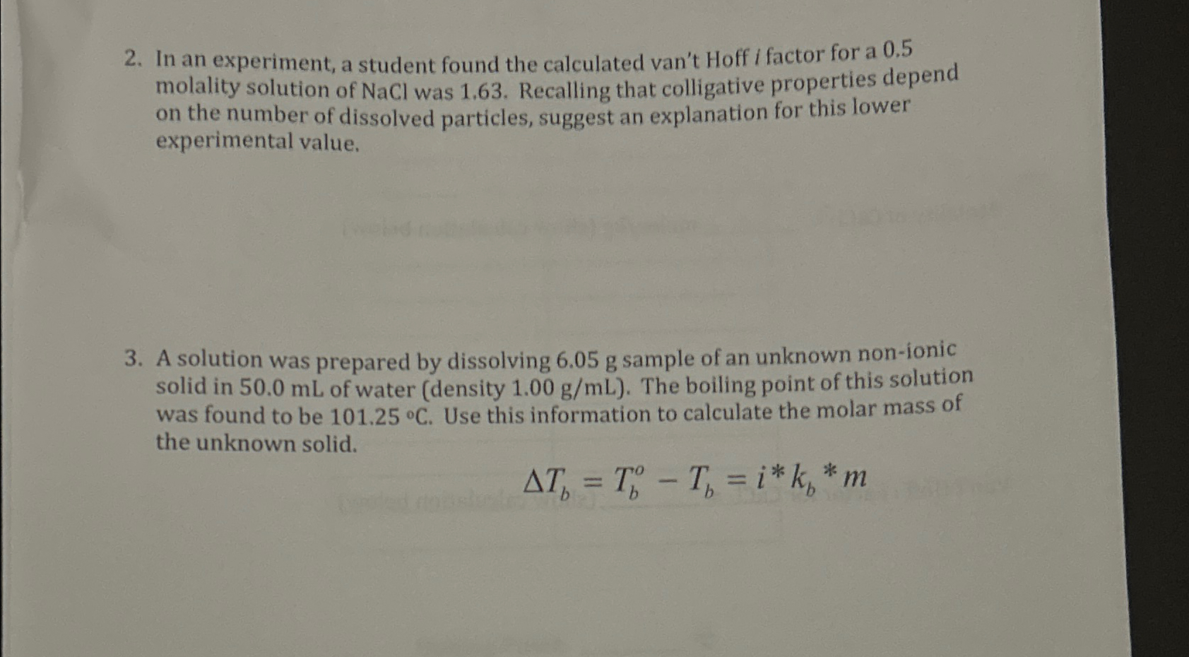 Solved In an experiment, a student found the calculated | Chegg.com