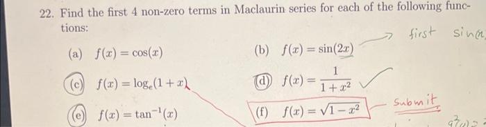 Solved please solve only 22) f) only solve b,c, d with all | Chegg.com