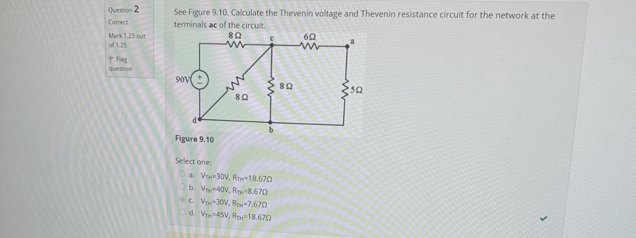 Solved See Figure 9.10. ﻿Calculate the Thevenin voltage and | Chegg.com