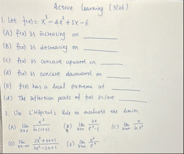 Solved Active learning (326)Let f(x)=x3-4x2 5x-6(A) f(x) ﻿is | Chegg.com