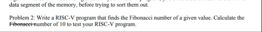 Solved I need help in in riscv 32 ﻿bits assembly codedata | Chegg.com